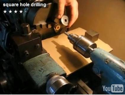 Square Hole Drilling on a Lathe – MachinistBlog.com